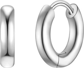 Glanzst&uuml;cke M&uuml;nchen Ohrringe - Sterling Silber Creolen - Gr. unisize - in Silber - f&uuml;r Damen