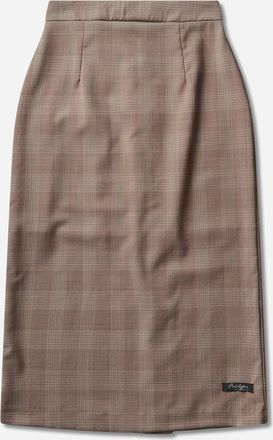 Prototypes Women s Cut-Up Checked Skirt Brown