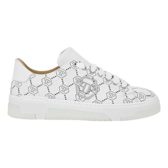 Philipp Plein unisex, Chaussures, Blanc, Taille: 45 EU Baskets basses Monogram