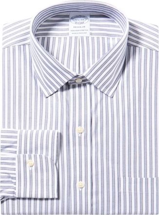 Brooks Brothers Homme, Chemises, Bleu, Taille: 4XL Chemise habill&eacute;e &agrave; col Ainsley en twill infroissable extensible en coton Supima