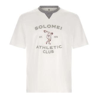 Brunello Cucinelli Solomei Athletic Club T-Shirt - - Tops - Herren - Wei&szlig; - XL