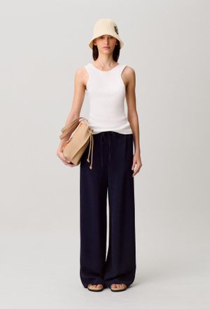 Claudie Pierlot Pantalon large ficelle