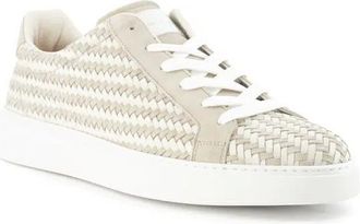 Rosso E Nero Herren Sneaker wei&szlig; Glattleder