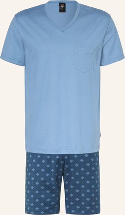 CALIDA Calida Shorty-Schlafanzug Relax Imprint blau