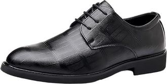 Generic Mocassins en Cuir rehaussants for Homme, Style Moderne, &agrave; Lacets, Noirs, Parfaits for Un Usage Quotidien, Smoking, Tenues Formelles ou d&eacute;contract&eacute;es