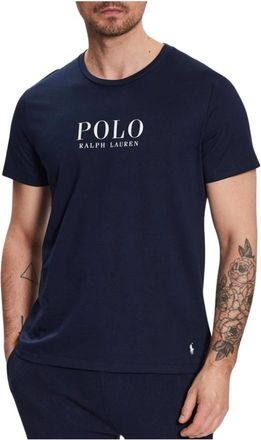 Ralph Lauren Homme, Tops, Bleu, Taille: XL T-shirt ras du cou classique