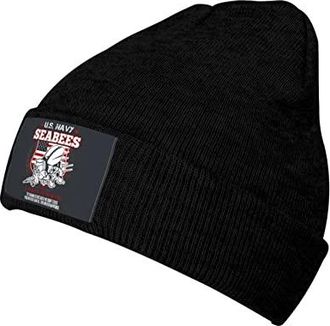 Generic V&eacute;t&eacute;ran des Seabees De LUs Navy Unisexe Bonnets De Ski Bonnets Tricot&eacute; Doux Bonnet dhiver Chaud Hiver Chapeaux pour Ski Hiver Course