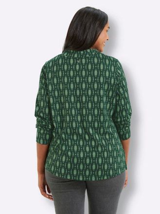 Sheego Sweater Jacquard-Shirt Langarm