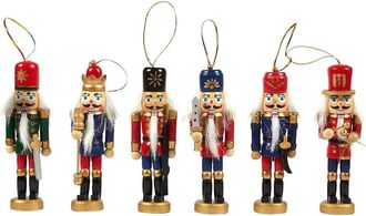 Valiclud 6stücke Teiliges Bewegliche Hu Tchen-nusser-Soldat Weihnachtsdeko Hängende Ornament Für Innenräume Festliche Wohndekoration Für Hotel Und