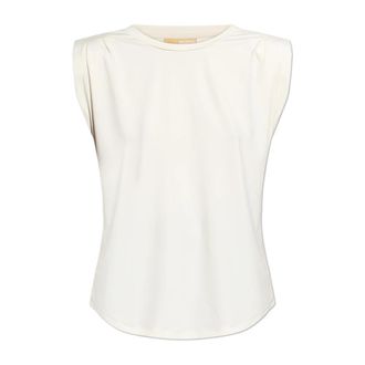 Michael Kors T-Shirt mit Schulterpolstern - - Tops - Damen - Beige - M