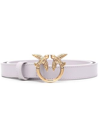 Pinko ceinture en cuir &agrave; plaque Love Birds - Violet