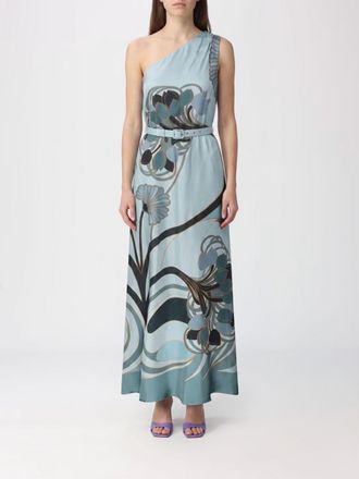 La DoubleJ Robe longue de c&eacute;r&eacute;monie asym&eacute;trique en soie &agrave; imprim&eacute; floral