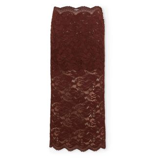 Paco Rabanne Zimtbrahun Spitzen Midi Rock - - Skirts - Damen - Braun - S