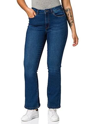 Noisy May Noisy may NMSALLIE HW Flare Jeans VI021MB Noos, Medium Blue Denim, 27/34 Femme