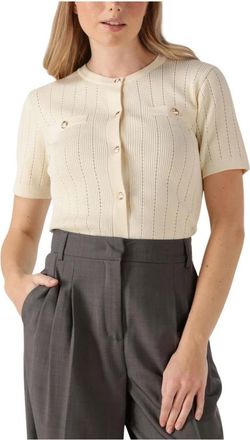 Suncoo Damen, Strickwaren, Wei&szlig;, LGr&ouml;&szlig;e