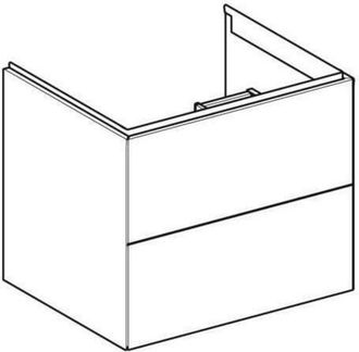Keramag Geberit one Waschtischunterschrank, 2 Schubladen, 59,2x50,4x47cm
