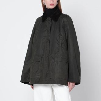 Toteme Waldgr&uuml;ne Countryjacke aus gewachster Baumwolle