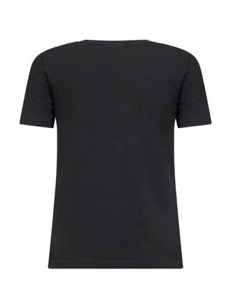 Chlo&eacute; Womens Black Organic Jersey Baby-Fit T-Shirt Cotton T-Shirts & Jerseys