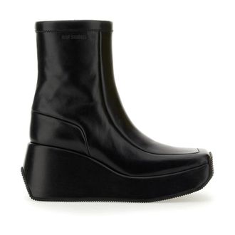 Raf Simons Femme, Chaussures, Noir, Taille: 38 EU Bottines &agrave; Bout Carr&eacute;