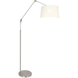 Steinhauer Steinhauer - Lampadaire articul&eacute; lampadaire orientable textile blanc argent salon