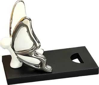 Generic Weinregal aus Keramik, Einzelflaschenhalter, Kreatives Design, Wasserfest und Langlebig, Geeignet für Wohnzimmer, Küche, Bar und Schrank(White)