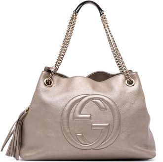 Gucci Shopper - Medium Metallic Leather Soho Chain Tote - Gr. unisize - in Gold - für Damen