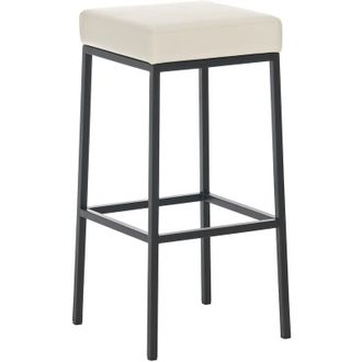 Clp Tabouret de style classique 85 cm Cadre noir carr&eacute; assis comme diff&eacute;rentes couleurs colore : Cr&egrave;me