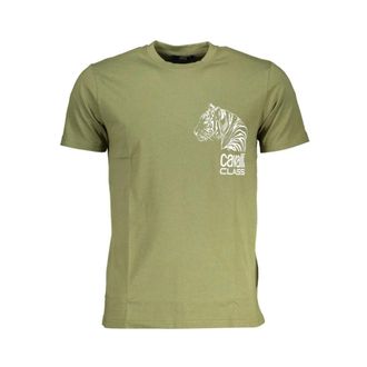 Cavalli Baumwoll-T-Shirt - - Tops - Herren - Gr&uuml;n - XL