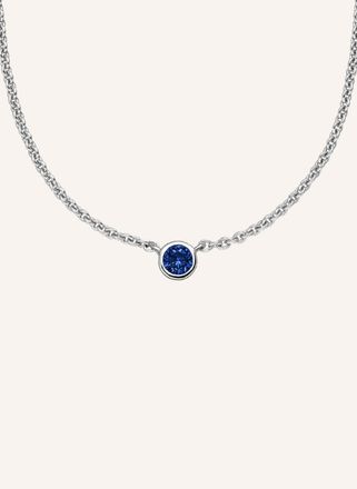 VEYNOU Veynou Halskette Laya Aus 14 Karat Wei&szlig;gold Und 0,10ct. Saphir silber