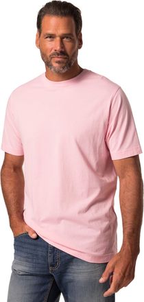 JP1880 Herren gro&szlig;e Gr&ouml;&szlig;en L-8XL bis 8XL, T-Shirt, JP1880-Motiv auf der Brust, Basic-Shirt, Rundhalsausschnitt, Reine Baumwolle, rosa XL 702558502-XL