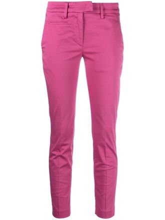 Dondup Halbhohe Slim-Fit-Jeans - Rosa