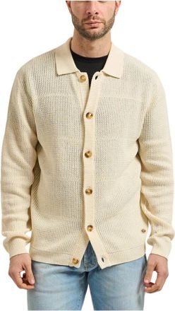 Liu Jo Homme, Pulls, Blanc, Taille: L Linen Cotton Cardigan
