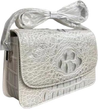 Generic Sacoche bandouli&egrave;re femme en cuir v&eacute;ritable crocodile, petit mod&egrave;le, sac &agrave; main en cuir dalligator v&eacute;ritable