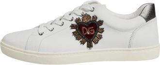 Dolce & Gabbana Homme, Chaussures, Blanc, Taille: 40 1/2 EU Baskets Basses