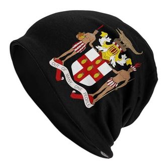 Generic Unisexe Hiver Chapeaux Armoiries De La Jama&iuml;que Bonnets De Ski Doux Bonnet dhiver Classique Bonnet &Agrave; Revers pour Cyclisme Ski Patinage