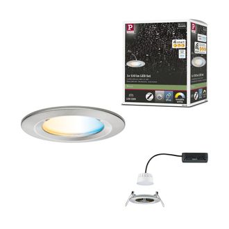 Paulmann 92448 LED Einbauleuchte Nova Coin IP44 rund 78mm Tunable White 6W 530lm 230V Eisen geb&uuml;rstet Alu Druckguss
