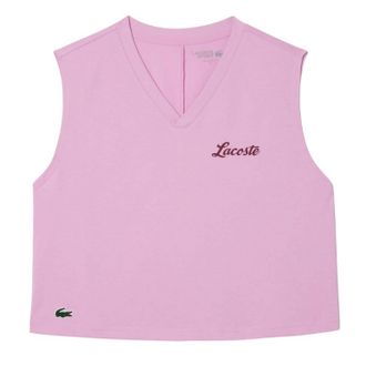 Lacoste Kurzes Top Extratrocken für Damen - Sport (Pink)