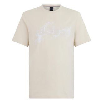 HUGO BOSS Kurzarm-T-Shirt aus Baumwolle - - Tops - Herren - Beige - L