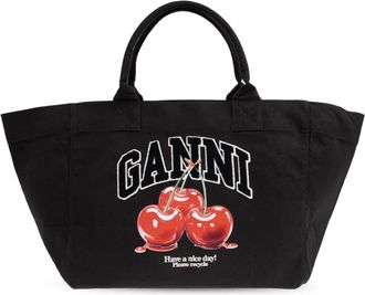 Ganni Femme, Sacs, Noir, Taille: ONE Size Tote Bags
