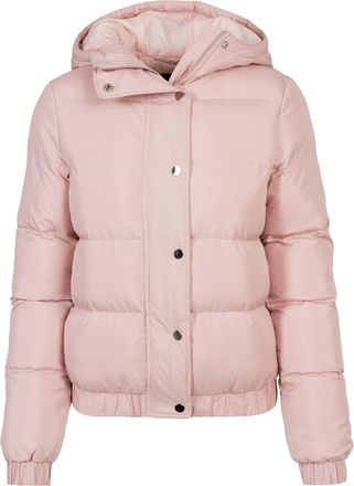 Urban Classics Damen Winterjacke Ladies Hooded Puffer Jacket, gef&uuml;tterte Jacke f&uuml;r Herbst und Winter mit Kapuze, Daunenjacke - Farbe lightrose, Gr&ouml;&szlig;e S