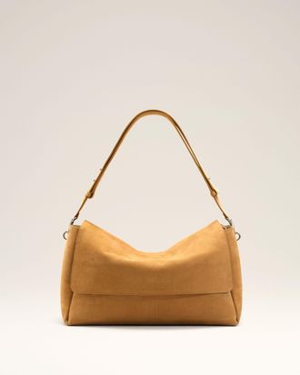 Ami Grand Sac A Rabat Carrousel Jaune en Cuir De Vache Miel - TU - Unisex