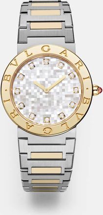 Bulgari Montre Bvlgari Bvlgari en or 18 ct, acier et diamants