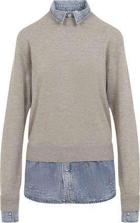 Acne Studios Pull Col Rond - Beige