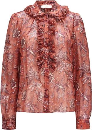 Ulla Johnson Femme, Blouses et Chemises, Rouge, Taille: 38 FR Nina Silk Blouse