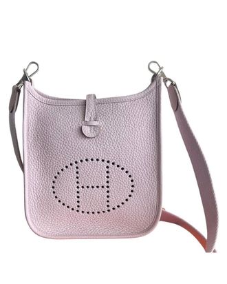 Herm&egrave;s Mauve Pale Mini Evelyne 16 Taurillon Clemence