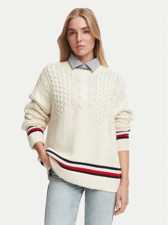 Tommy Jeans Pullover DW0DW23353 Creme Oversize