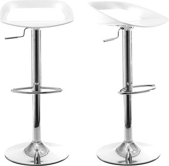 Miliboo Tabourets de bar design blanc (lot de 2) PHENIX