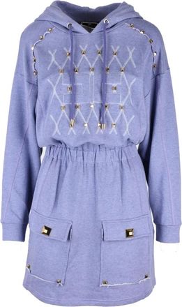 Elisabetta Franchi Femme, Robes, Violet, Taille: 40 FR Abito in felpa