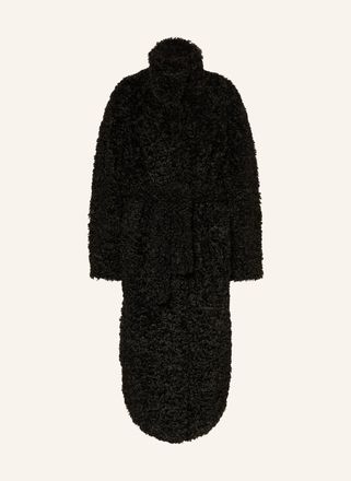 Frankie Shop Teddyfell-Mantel Ravello schwarz