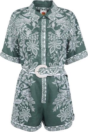 Farm Rio Farm Rio, Femme, Combinaisons et Ensembles, Vert, Taille: 36 FR Miranda Belted Romper